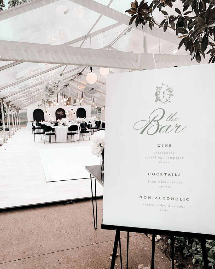 #1 Wedding Bar Sign Template | The Big Day Online