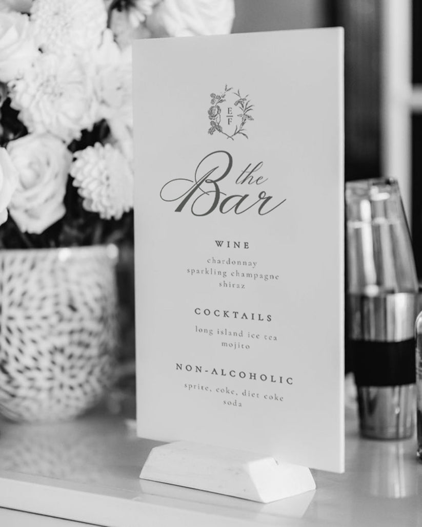 #1 Wedding Bar Sign Template | The Big Day Online