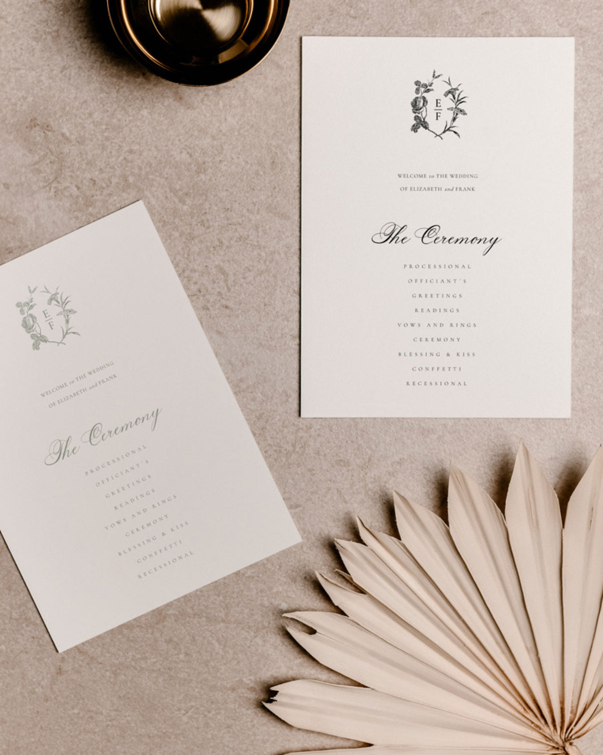 #1 Wedding Program Card Template | The Big Day Online