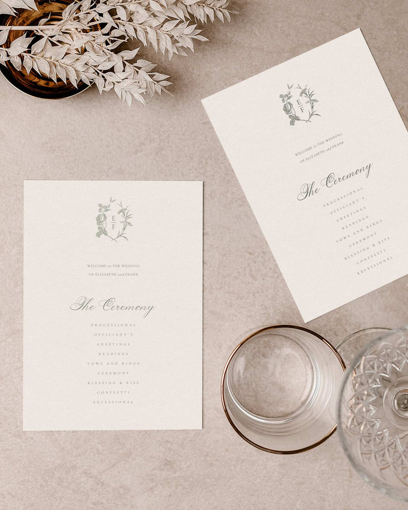 #1 Wedding Program Card Template | The Big Day Online