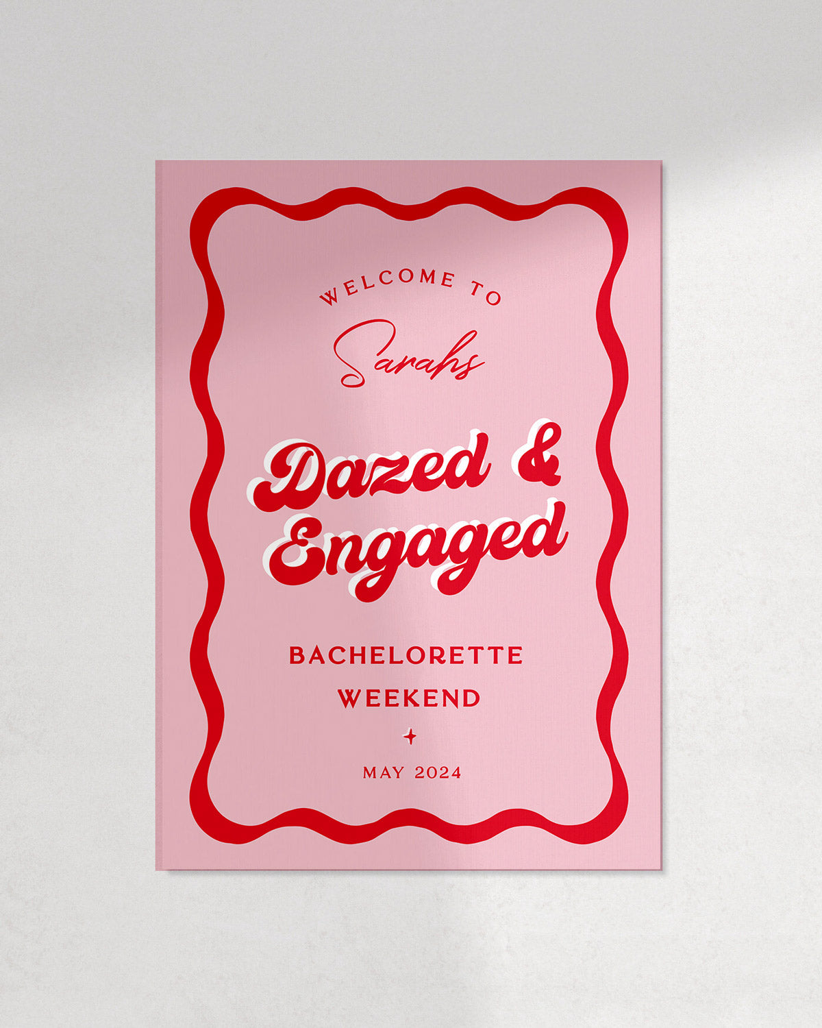 #1 Retro Bachelorette Sign Template | The Big Day Online