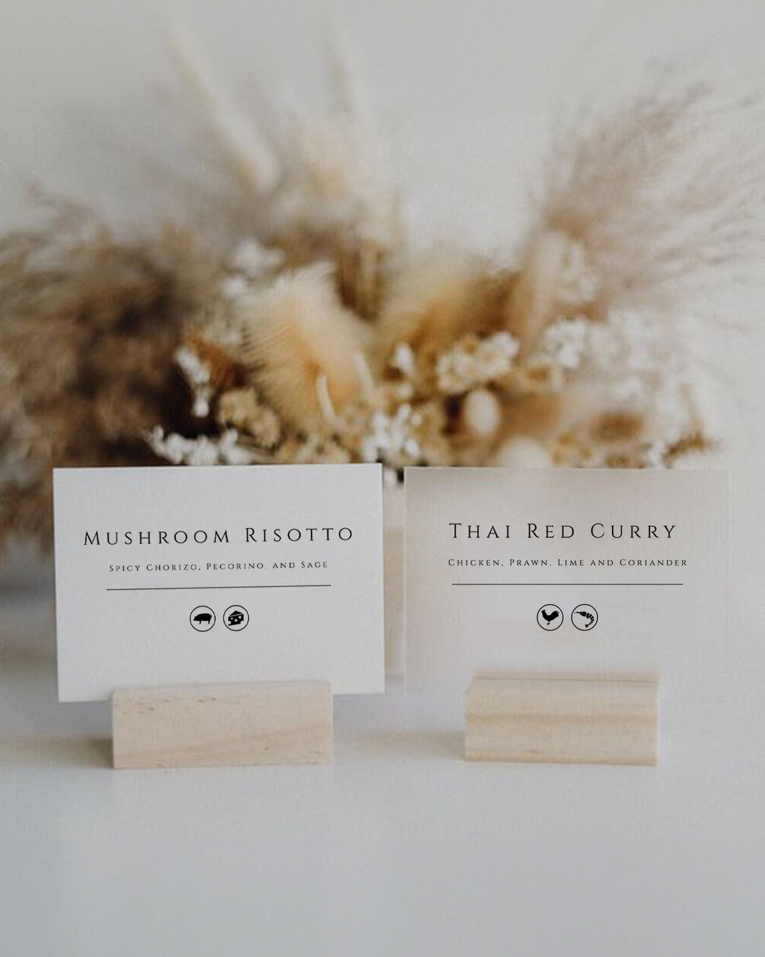 #1 DIY Menu Cards with Food Icons Template | The Big Day Online