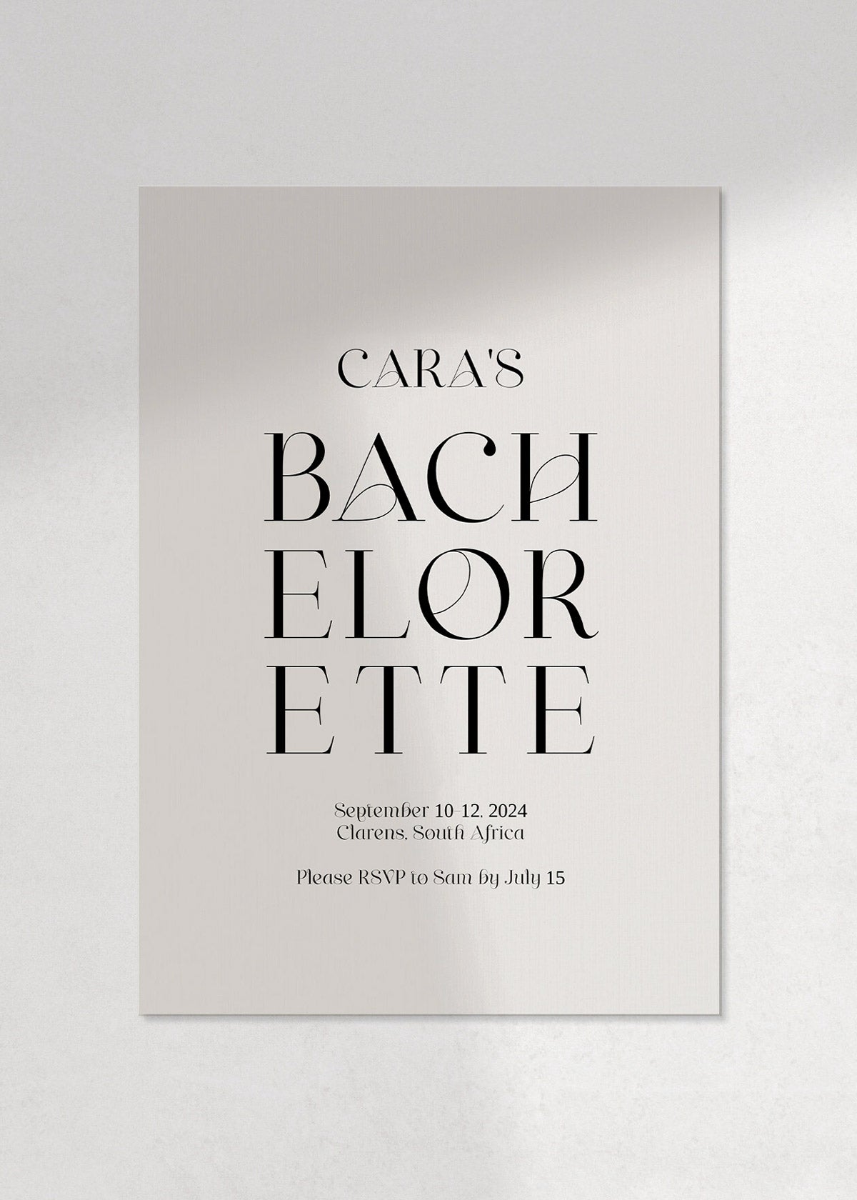 #1 DIY Bachelorette Invite Template | The Big Day Online