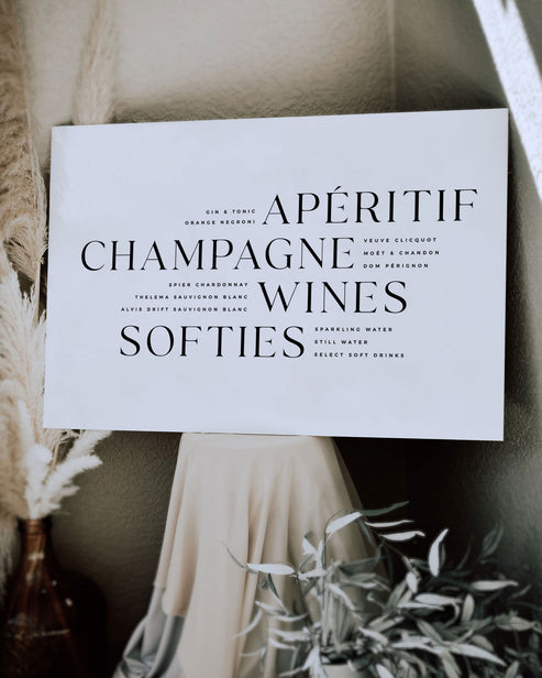 #1 DIY Wedding Bar Sign Template | The Big Day Online