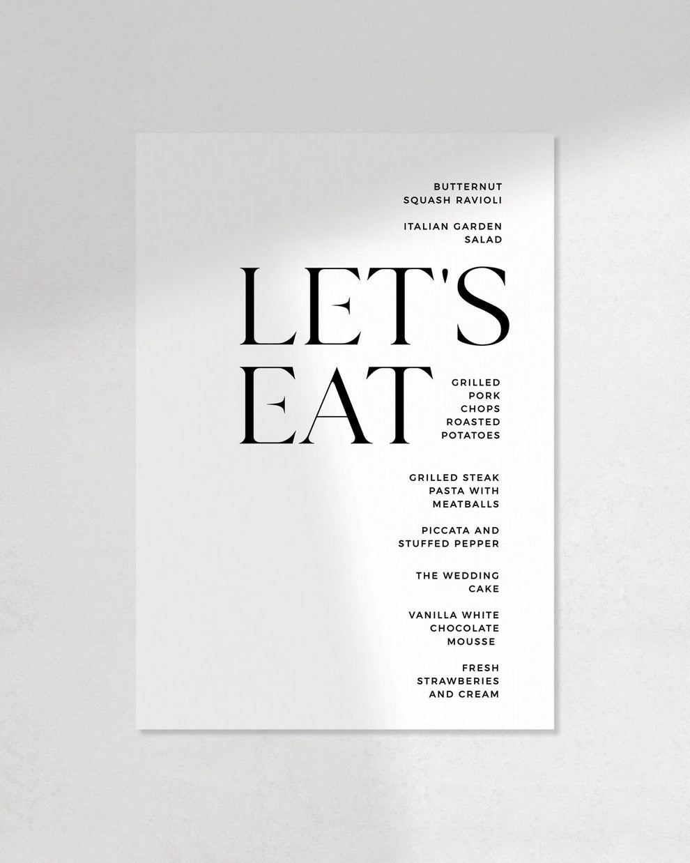 #1 DIY Wedding Menu Template | The Big Day Online