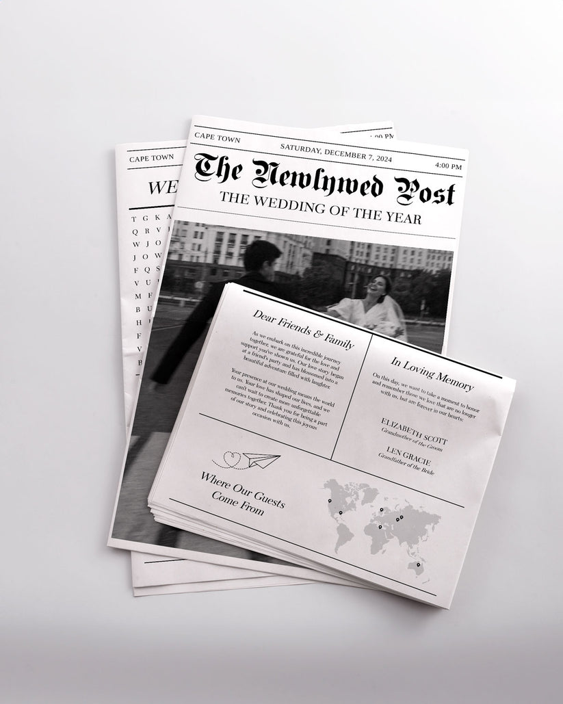 #1 Wedding Newspaper Program Template | The Big Day Online