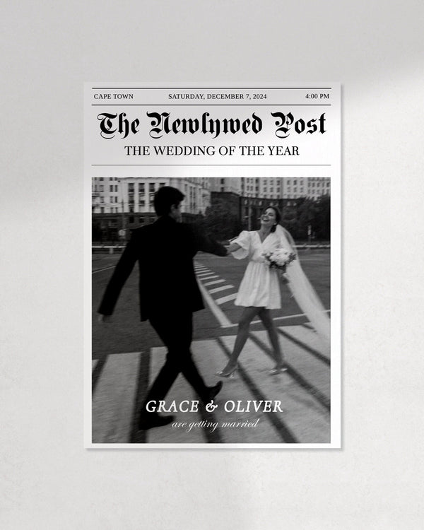 #1 Wedding Newspaper Program Template | The Big Day Online