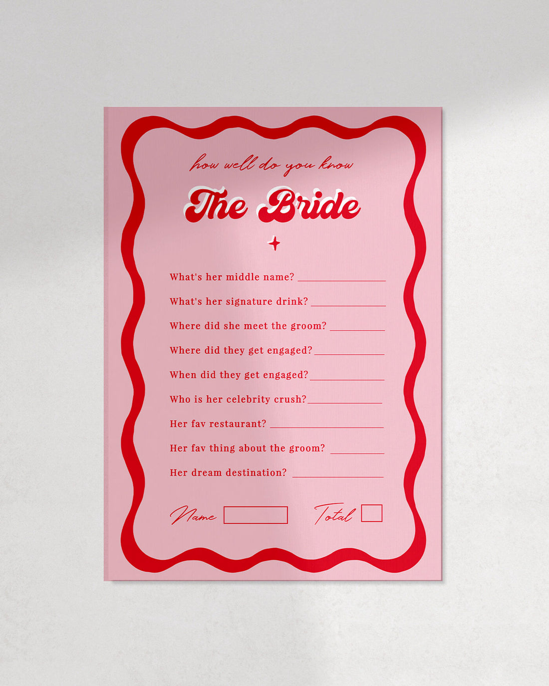 #1 Retro Bachelorette Games Template | The Big Day Online