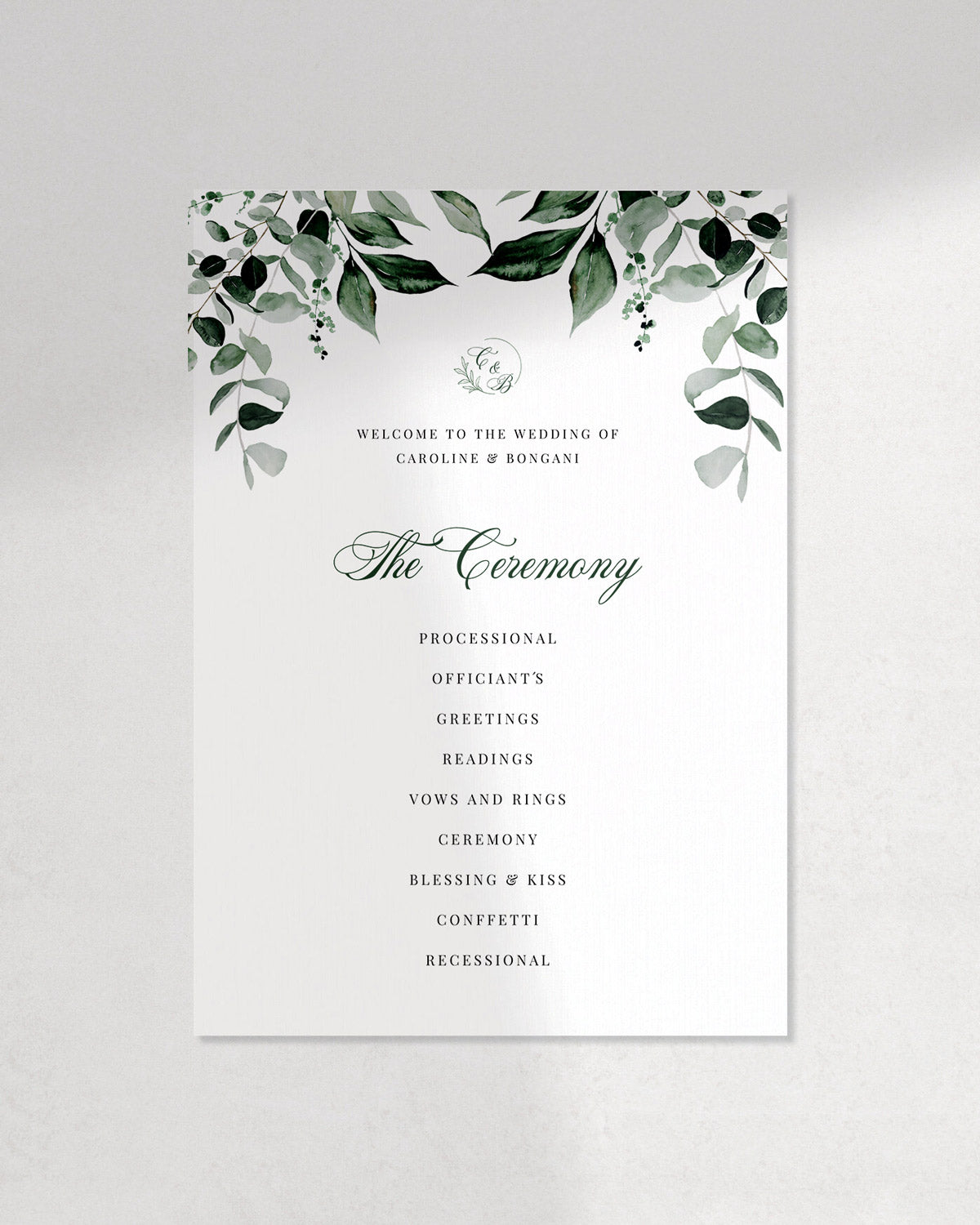 #1 Wedding Program Template | The Big Day Online